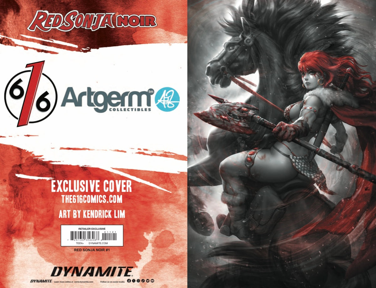 RED SONJA NOIR #1 KENDRICK KUNKKA LIM 616 Bloody Virgin Variant B LTD – The 616 Comics