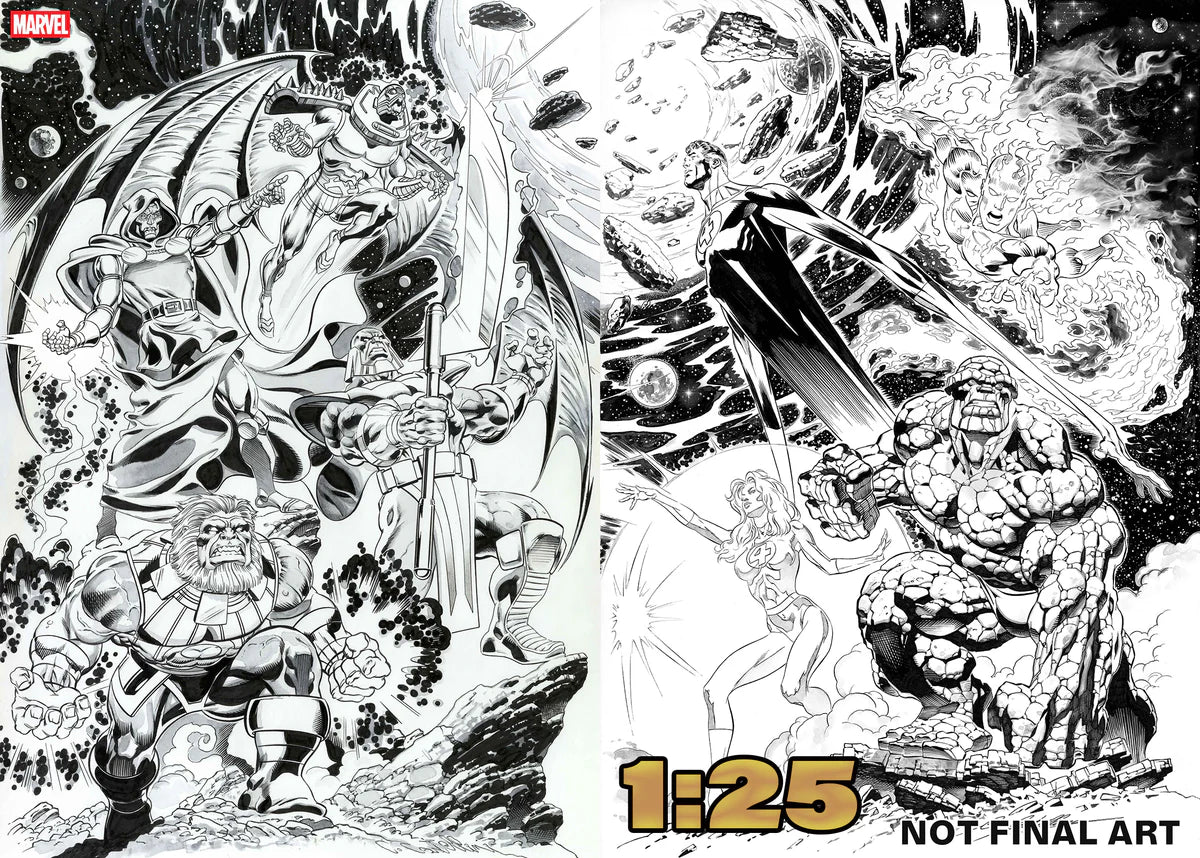 FANTASTIC FOUR #1 CLAUDIO CASTELLINI 1:25 Wraparound Ratio Variant ...