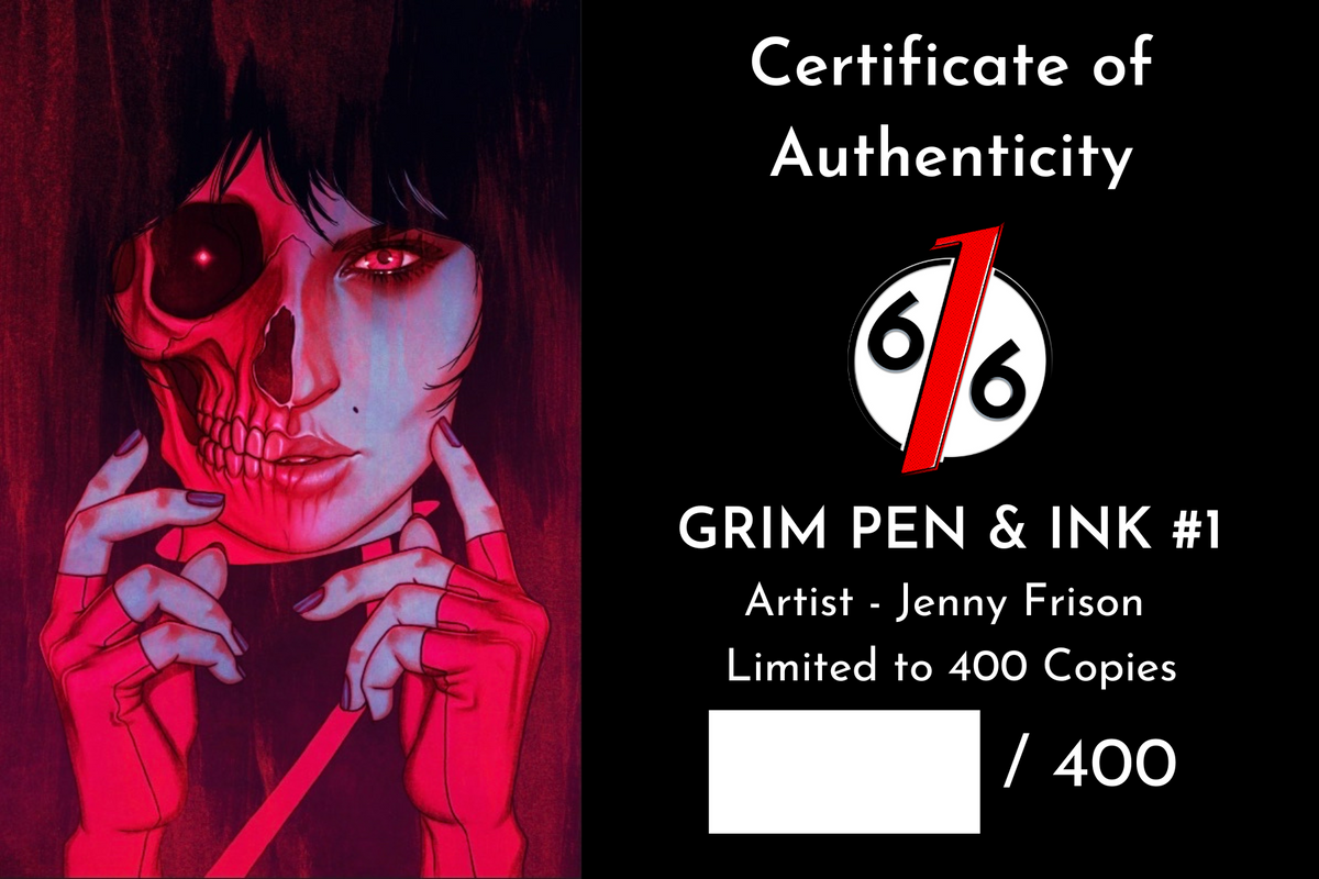 GRIM PEN & INK #1 JENNY FRISON 616 FOIL Virgin Variant LTD 400 COA ...