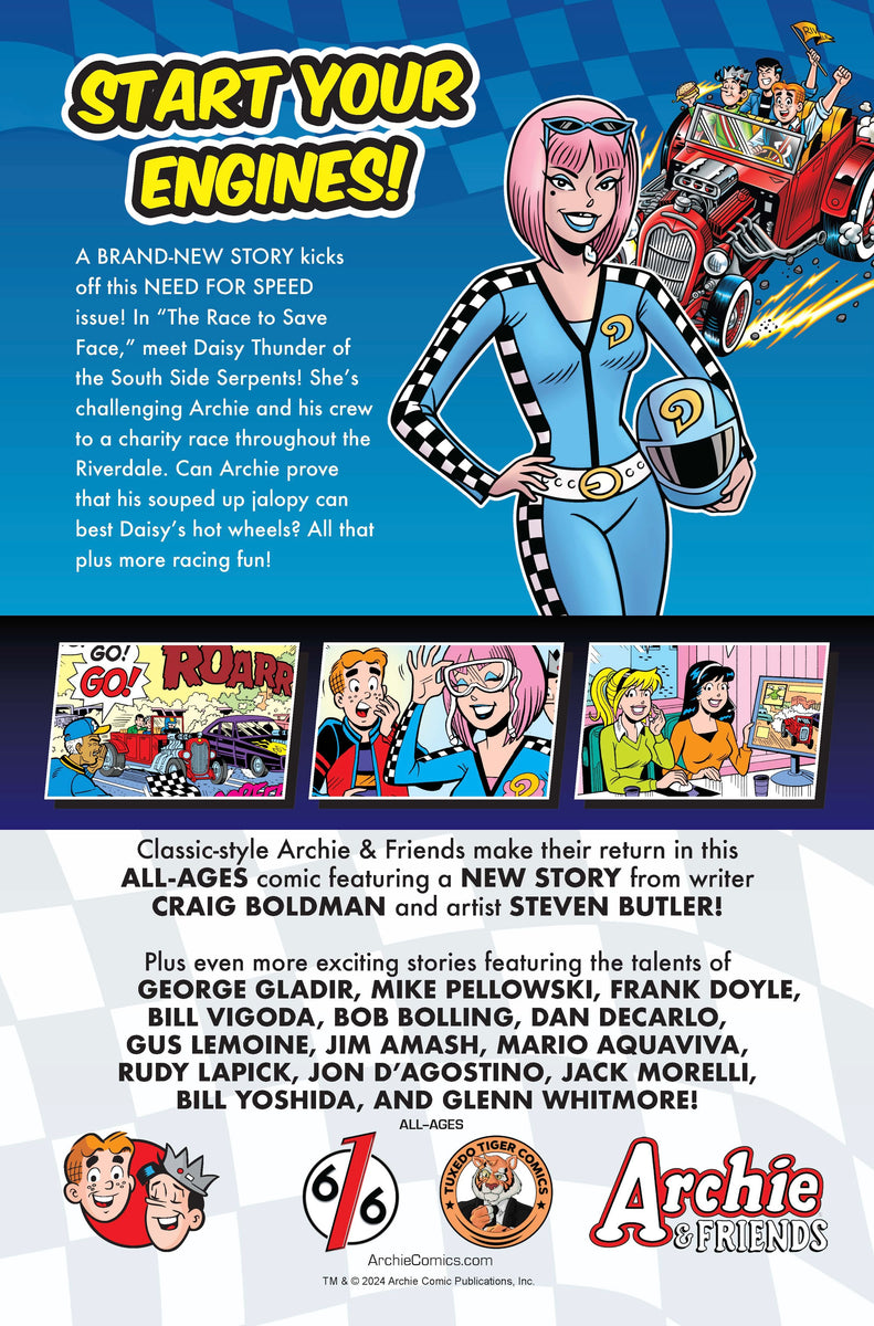 ARCHIE & FRIENDS HOT ROD RACING #1 JOSH BURNS 616 DAISY THUNDER Virgin ...