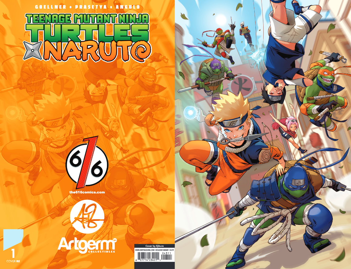 TEENAGE MUTANT NINJA TURTLES X NARUTO 1 EJIKURE Variant A LTD 600 – The ...