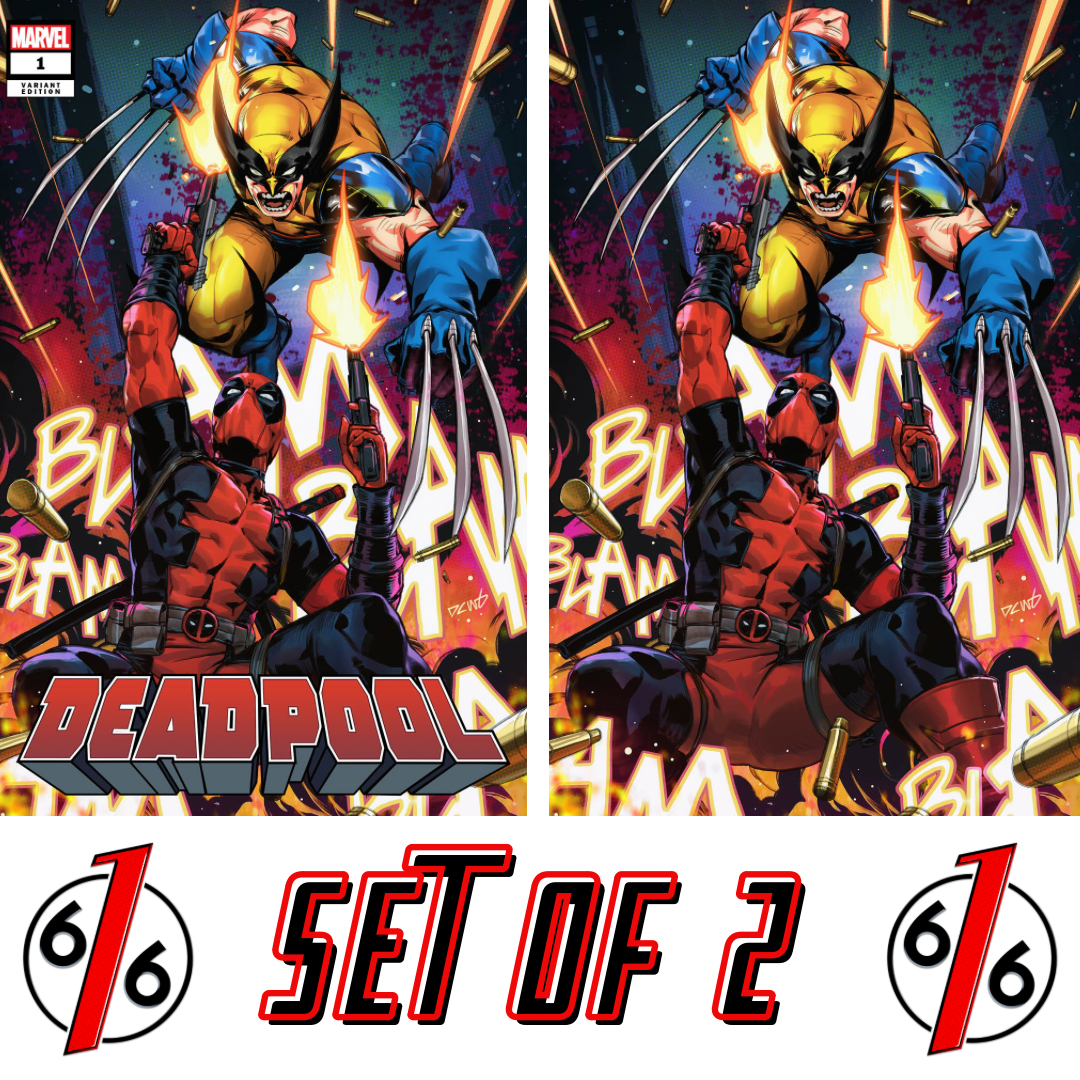DEADPOOL #1 DERRICK CHEW 616 Trade Dress & Virgin Variant Set LTD 600 ...